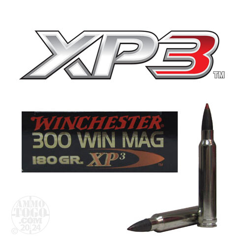 300 Winchester Magnum Ammo - 20 Rounds of 180 Grain Polymer Tipped by ...
