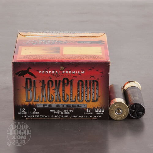 12 Gauge BBB Shot Ammo for Sale by Federal - 25 Rounds