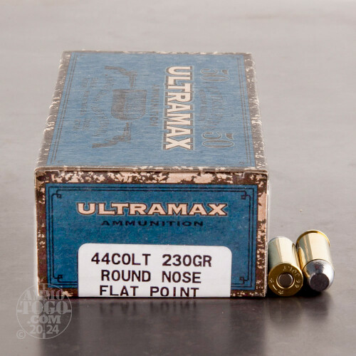 44 Long Colt Ammunition for Sale. Ultramax 230 Grain Lead Flat Nose ...