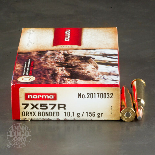 7x57mm Rimmed Ammunition for Sale. Norma 156 Grain Soft-Point (SP) - 20 ...