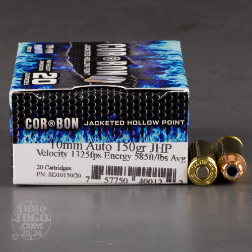 10mm Auto Jacketed Hollow-Point (JHP) Ammo for Sale by Corbon - 20 Rounds