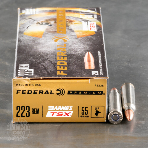 223 Remington TSX Ammo for Sale by Federal - 20 Rounds