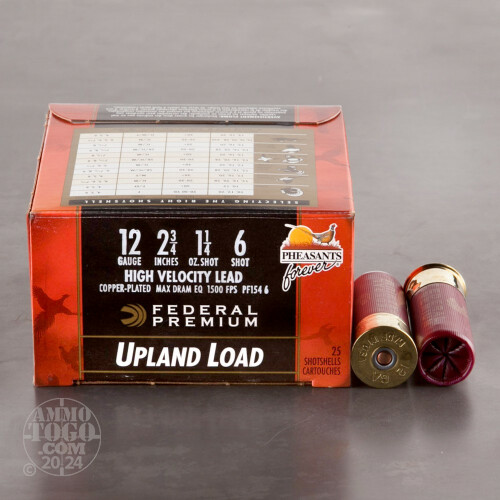 12 Gauge #6 Shot Ammo for Sale by Federal - 250 Rounds