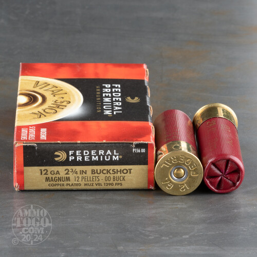12 Gauge #00 Buck Ammo for Sale by Federal - 5 Rounds