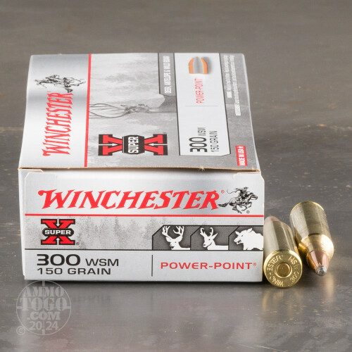 300 Win Short Mag Ammunition for Sale. Winchester 150 Grain Power-Point ...