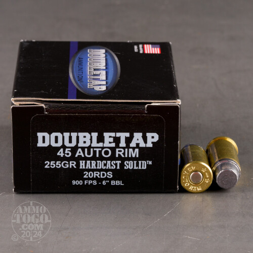 45 Auto Rim Ammunition for Sale. DoubleTap 255 Grain Semi-Wadcutter ...