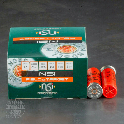 12 Gauge Ammunition for Sale. NobelSport 1-1/8 oz. #7-1/2 Shot - 25 Rounds