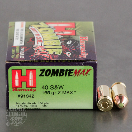 40 Smith & Wesson Ammo - 200 Rounds of 165 Grain Jacketed Hollow-Point ...