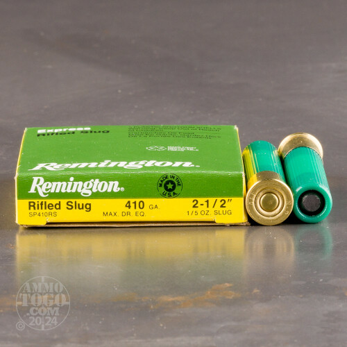 410 Gauge Ammunition for Sale. Remington 1/5 oz. Rifled Slug - 5 Rounds