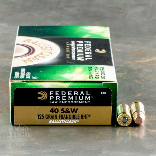 40 Smith & Wesson Frangible Ammo for Sale by Federal - 50 Rounds