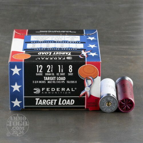 12 Gauge #8 Shot Ammo for Sale by Federal - 250 Rounds