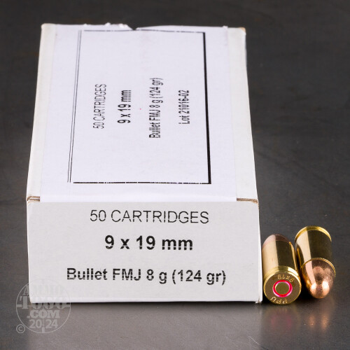 Cheap 9mm Luger (9x19) ammo - Bulk Prvi Partizan Full Metal Jacket (FMJ ...