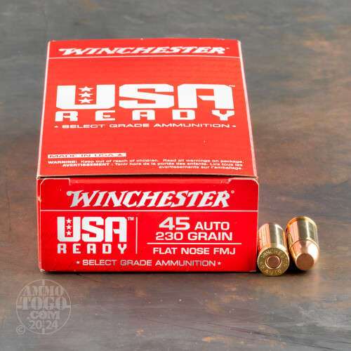 45 ACP (Auto) Full Metal Jacket Flat Nose (FMJFN) Ammo for Sale by ...