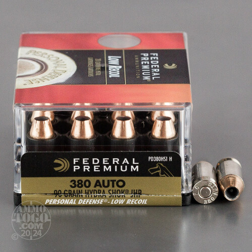 380 Auto (ACP) Jacketed Hollow-Point (JHP) Ammo for Sale by Federal ...