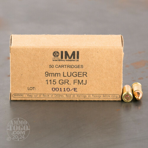 Bulk Israeli Military Industries 9mm Luger (9x19) Ammo for Sale - 1000 ...