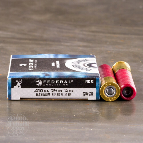 410 Gauge Rifled Slug Ammo for Sale by Federal - 250 Rounds