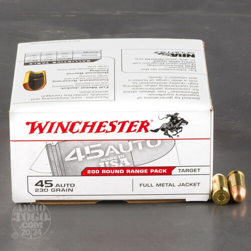 Cheap 45 ACP (Auto) ammo - Bulk Winchester Full Metal Jacket (FMJ) 600 ...