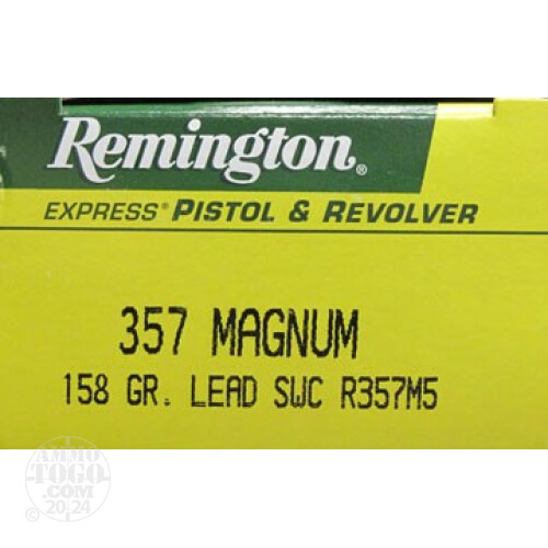 357 Magnum Ammo - 50 Rounds of 158 Grain Semi-Wadcutter by Remington