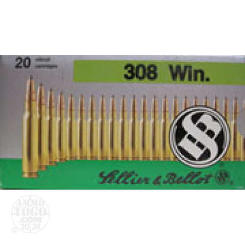 308 Winchester (7.62X51) Hollow Point Ammo for Sale by Sellier & Bellot ...