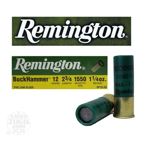 12 Gauge Ammo - 100 Rounds of Rifled Slug by Remington