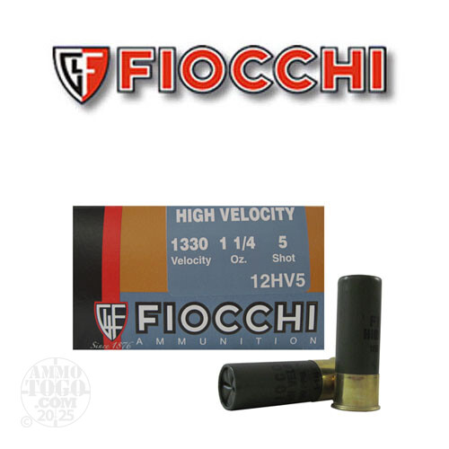 12 Gauge Ammo - 250 Rounds of #5 Shot by Fiocchi