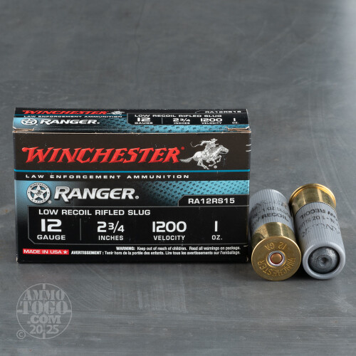 12 Gauge Rifled Slug Ammo for Sale by Winchester - 250 Rounds