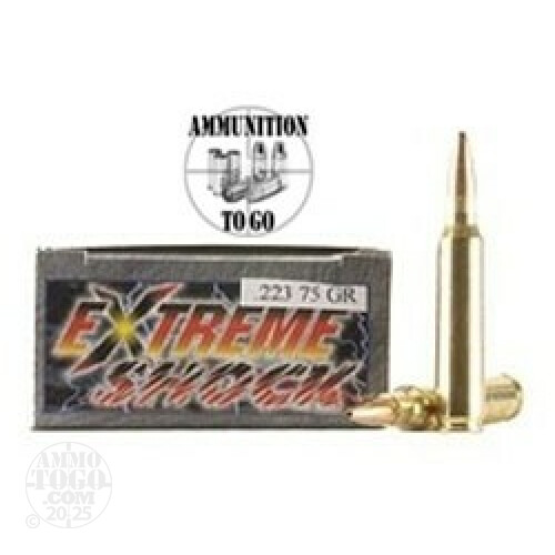 223 Remington Ammunition for Sale. Extreme Shock Ammunition 75 Grain ...