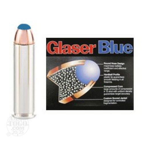 357 Magnum Pre-Fragmented Ammo for Sale by Glaser Safety Slug - 20 Rounds
