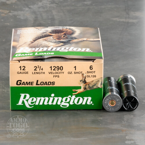 12 Gauge Ammo - 25 Rounds of 1 oz. #6 Shot by Remington