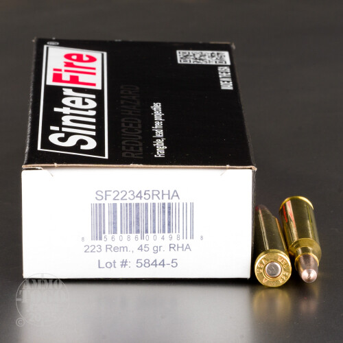 223 Remington Ammunition for Sale. SinterFire 45 Grain Frangible - 20 ...