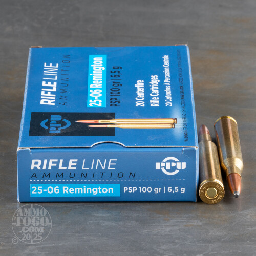25-06 Ammunition for Sale. Prvi Partizan 100 Grain Soft-Point (SP) - 20 ...
