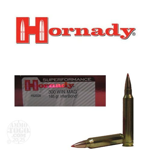 300 Winchester Magnum Ammo - 200 Rounds of 165 Grain Interbond by Hornady