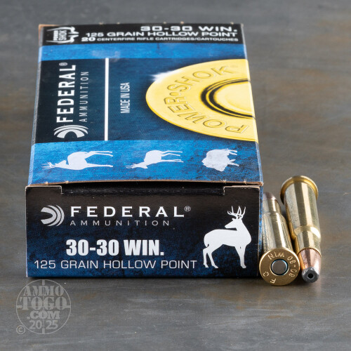 30-30 Winchester Ammunition for Sale. Federal 125 Grain Jacketed Hollow ...