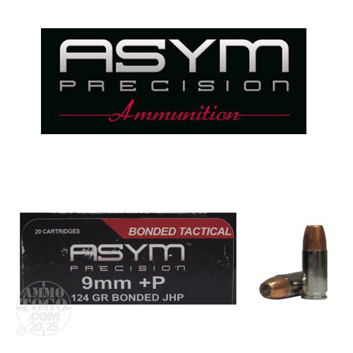 9mm Luger (9x19) Ammunition for Sale. ASYM Precision Ammunition 124 ...