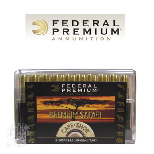 375 H&H Magnum Ammunition for Sale. Federal 300 Grain Banded Solid Flat ...