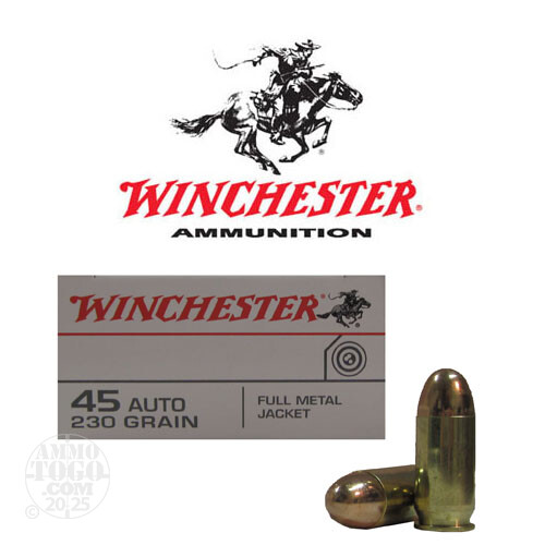 45 ACP (Auto) Ammunition for Sale. Winchester 230 Grain Full Metal ... 45 ACP (Auto) Ammunition for Sale. Winchester 230 Grain Full Metal ...