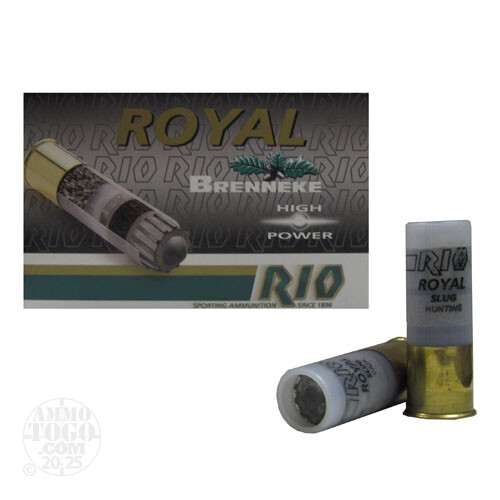 12 Gauge Ammo - 250 Rounds of 1-1/8 oz. Rifled Slug by Rio Ammunition