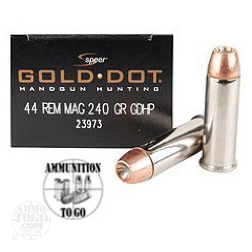 44 Magnum Ammo - 20 Rounds of 240 Grain Jacketed Hollow-Point (JHP) by ...