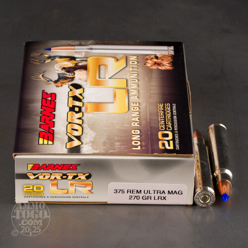 375 RUM Ammunition for Sale. Barnes 270 Grain Polymer Tipped - 20 Rounds
