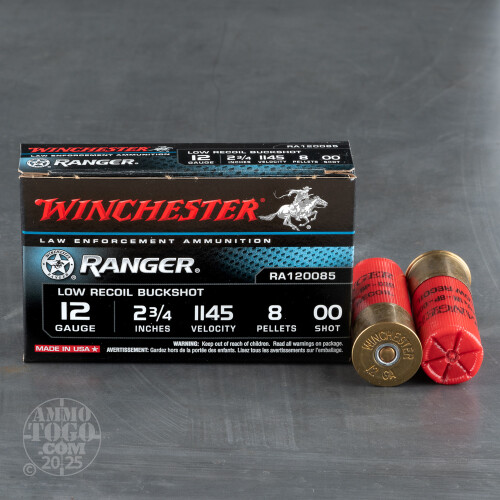 12 Gauge #00 Buck Ammo for Sale by Winchester - 250 Rounds