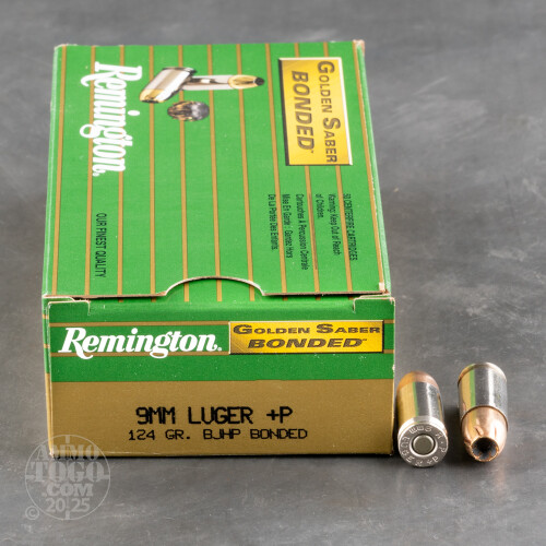 9mm Luger (9x19) Ammo - 50 Rounds of 124 Grain Jacketed Hollow-Point ...