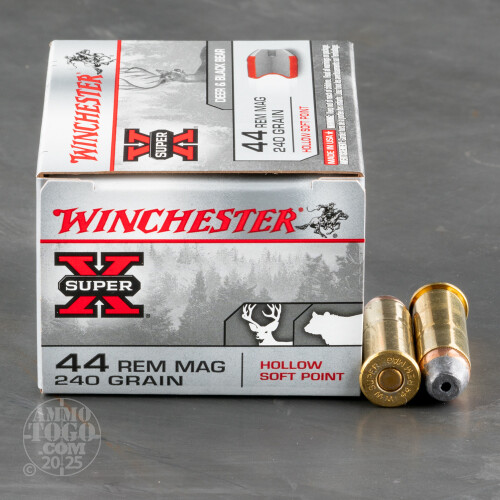 44 Magnum Hollow Soft Point (HSP) Ammo for Sale by Winchester - 20 Rounds