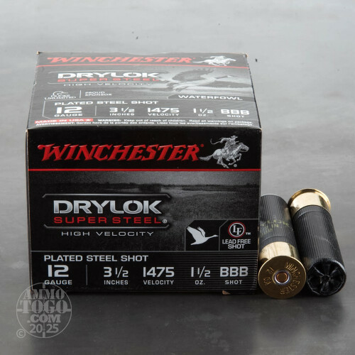 12 Gauge Ammo - 25 Rounds of 1-1/2 oz. BBB Shot by Winchester