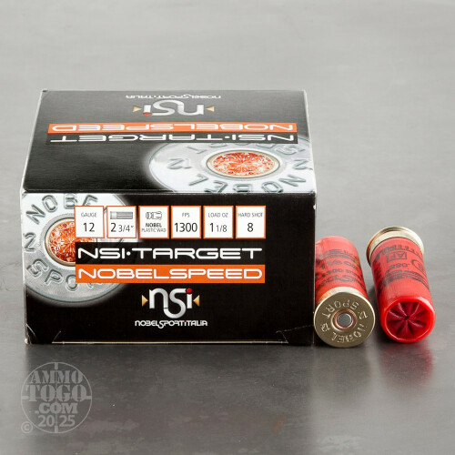 12 Gauge Ammunition for Sale. NobelSport 1-1/8 oz. #8 Shot - 250 Rounds
