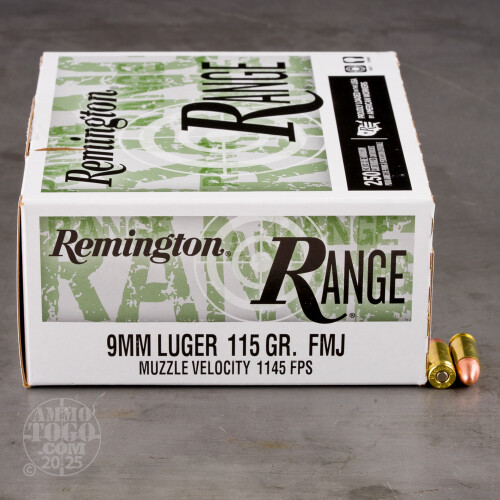 Cheap 9mm Luger (9x19) ammo - Bulk Remington Full Metal Jacket (FMJ ...