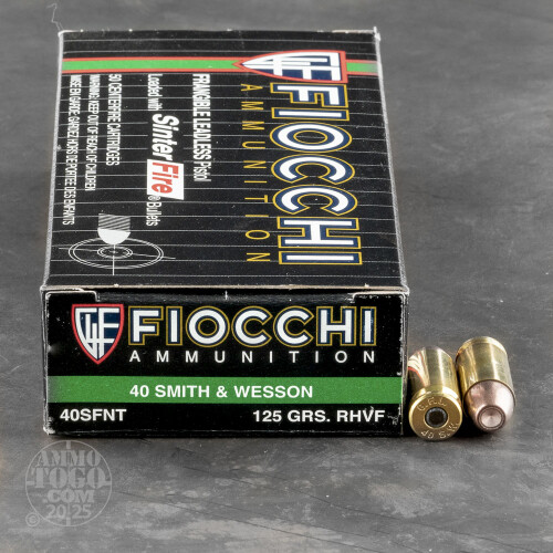 40 Smith & Wesson Frangible Ammo for Sale by Fiocchi - 50 Rounds