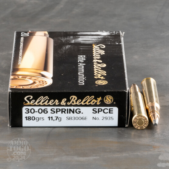 30-06 Ammunition for Sale. Sellier & Bellot 180 Grain Soft-Point ...