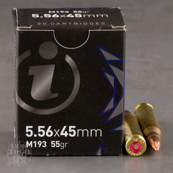 5.56x45mm Ammo - 20 Rounds of 55 Grain Full Metal Jacket (FMJ) by Igman Ammunition