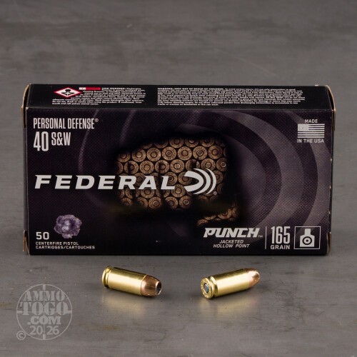 40 Smith & Wesson Ammunition for Sale. Federal 165 Grain Jacketed ...