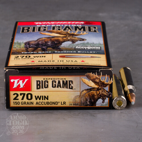 270 Ammo - 150 Grain Winchester Big Game - 20 Round Box